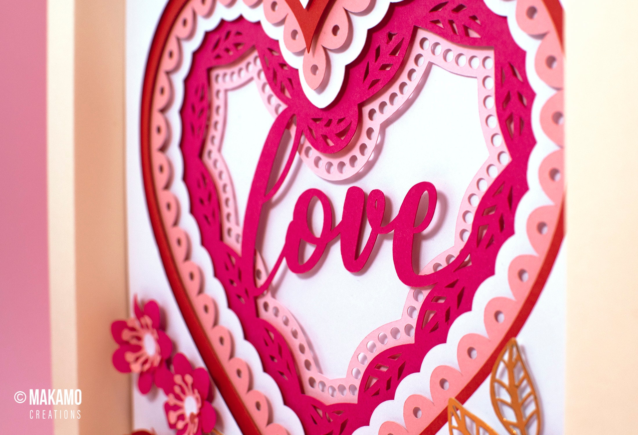 Love Shadow Box SVG Valentine's Day Shadow Box Layered - Etsy Australia