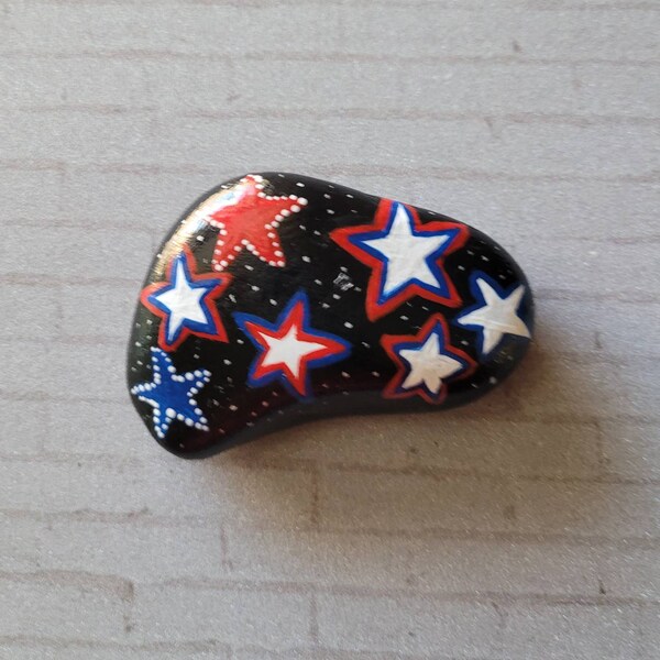 Stars Painted Rock - Etsy
