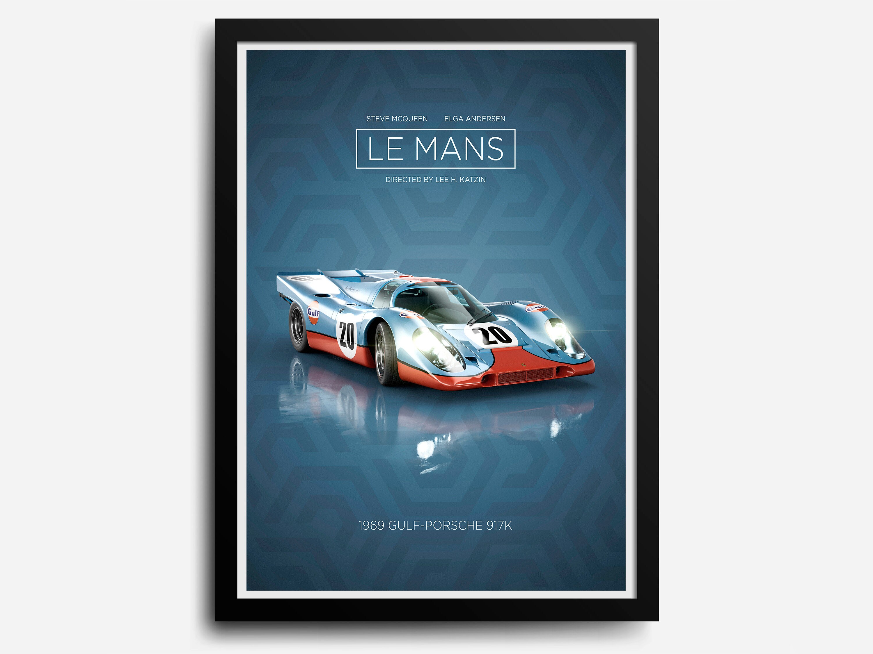 LE MANS Iconic Movie Car Poster Print Highly Detailed Gulf - Etsy UK