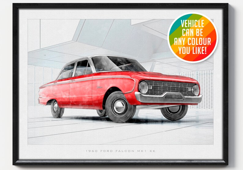 1960 FORD FALCON MK1 XK Watercolour Print. Various Sizes. - Etsy