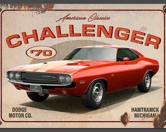 Dodge Challenger Sign - Etsy UK