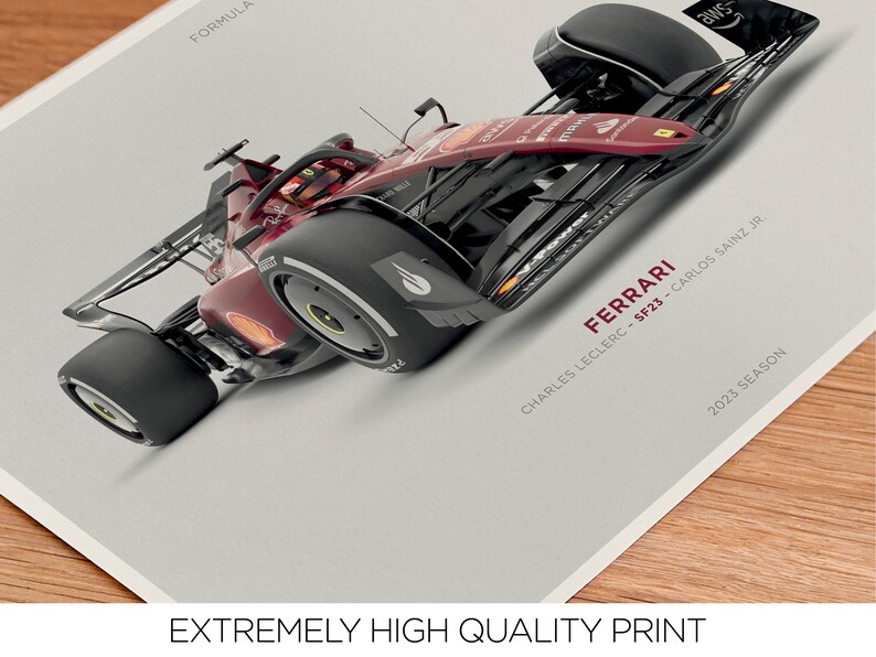 FERRARI F1 2023 Angled Poster Print Highly Detailed SF23 - Etsy Singapore