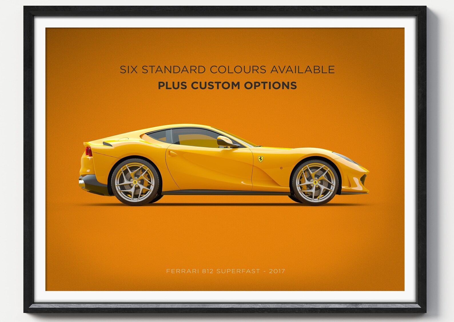 FERRARI 812 SUPERFAST Side Poster Print Six Colour Options - Etsy UK