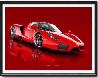 Enzo Ferrari Poster - Etsy