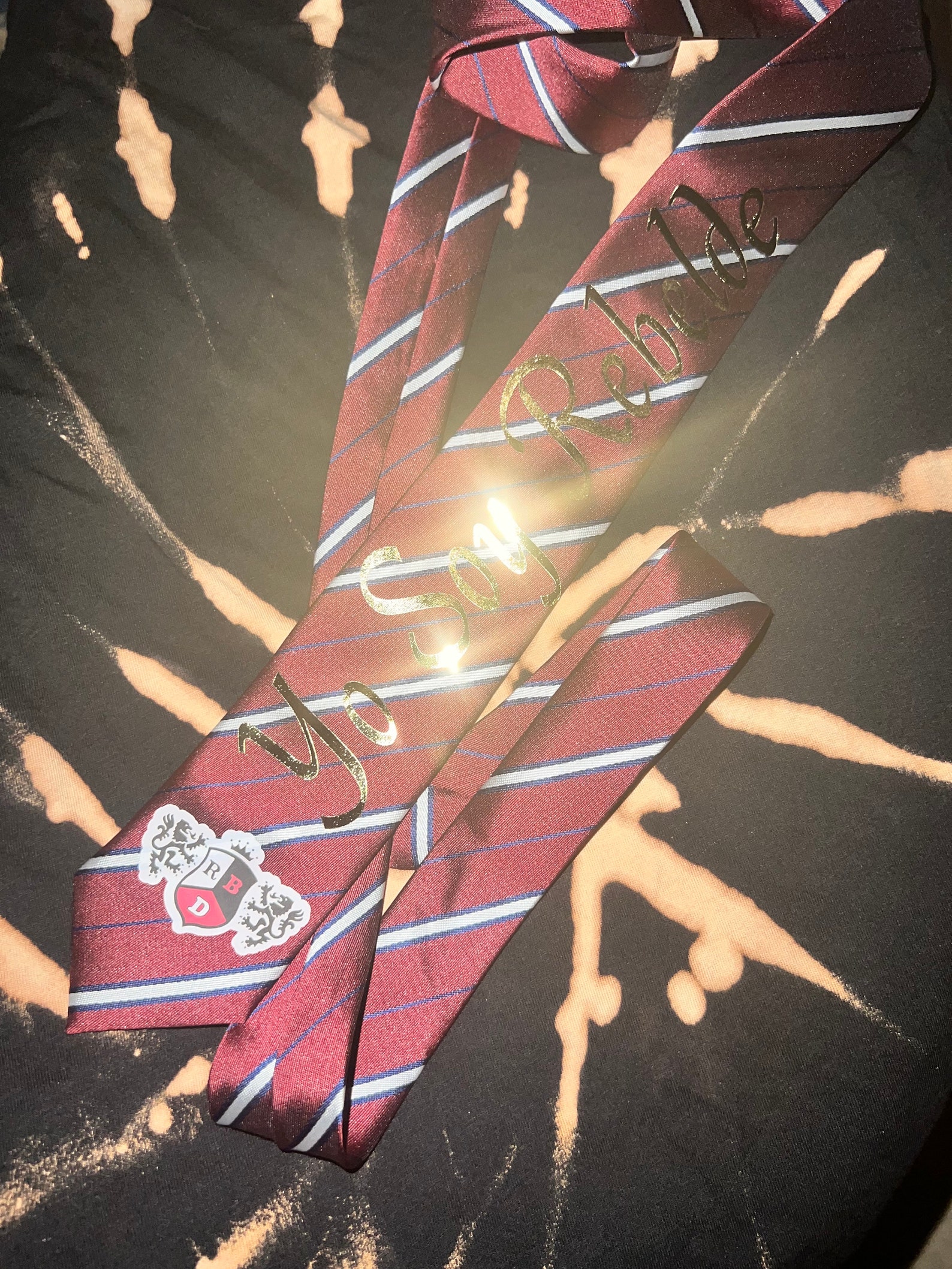 Gold Letters RBD Tie High Demand Stripe Tie RBD Tour-brown - Etsy