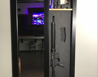 MIRROR SAFE Hidden Storage Mirror In-wall Gun Safe Gun Safe Cabinet ...