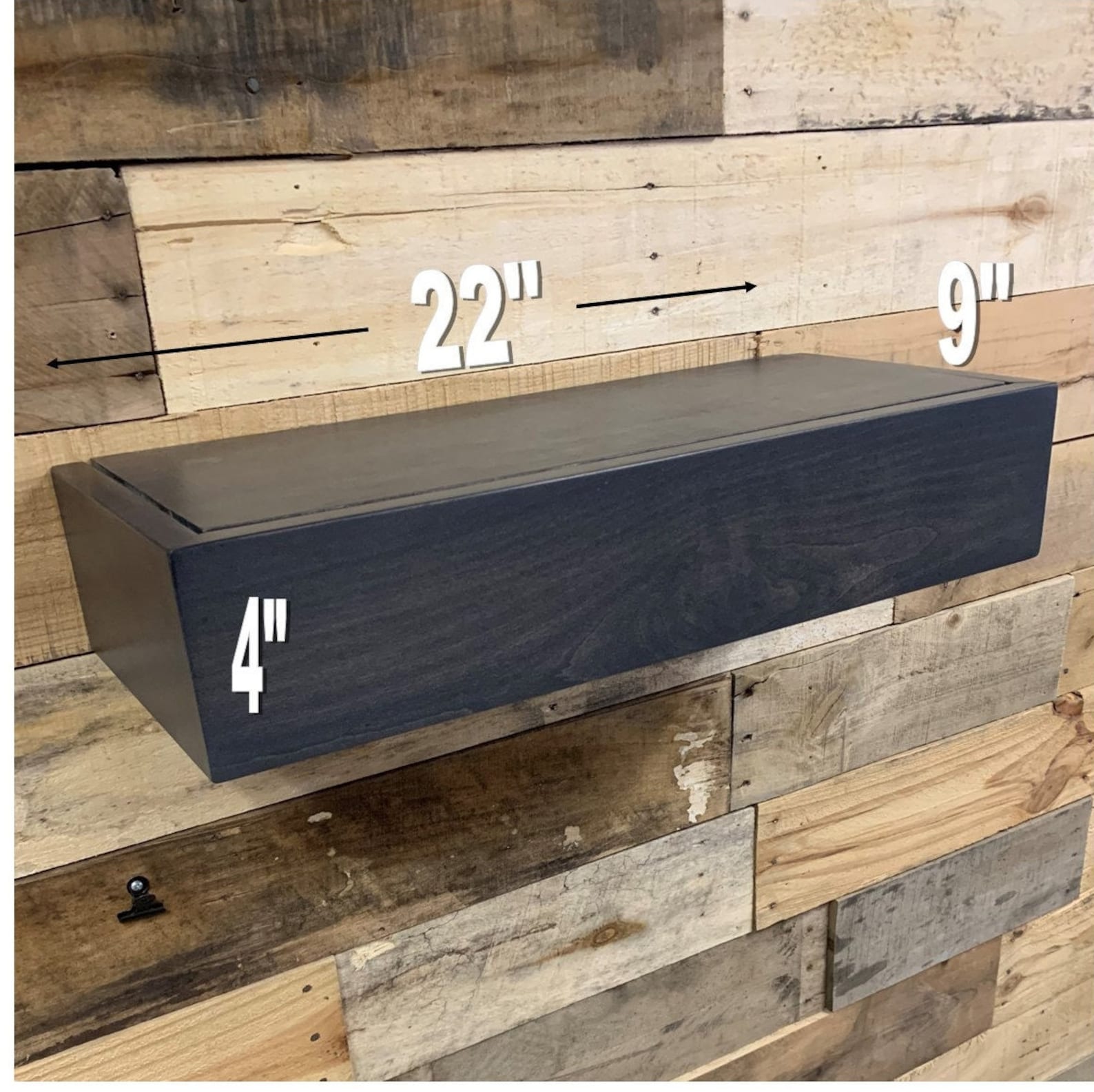 22" Secret Shelf, Hidden Storage , Floating Shelf, Gun Storage - Etsy
