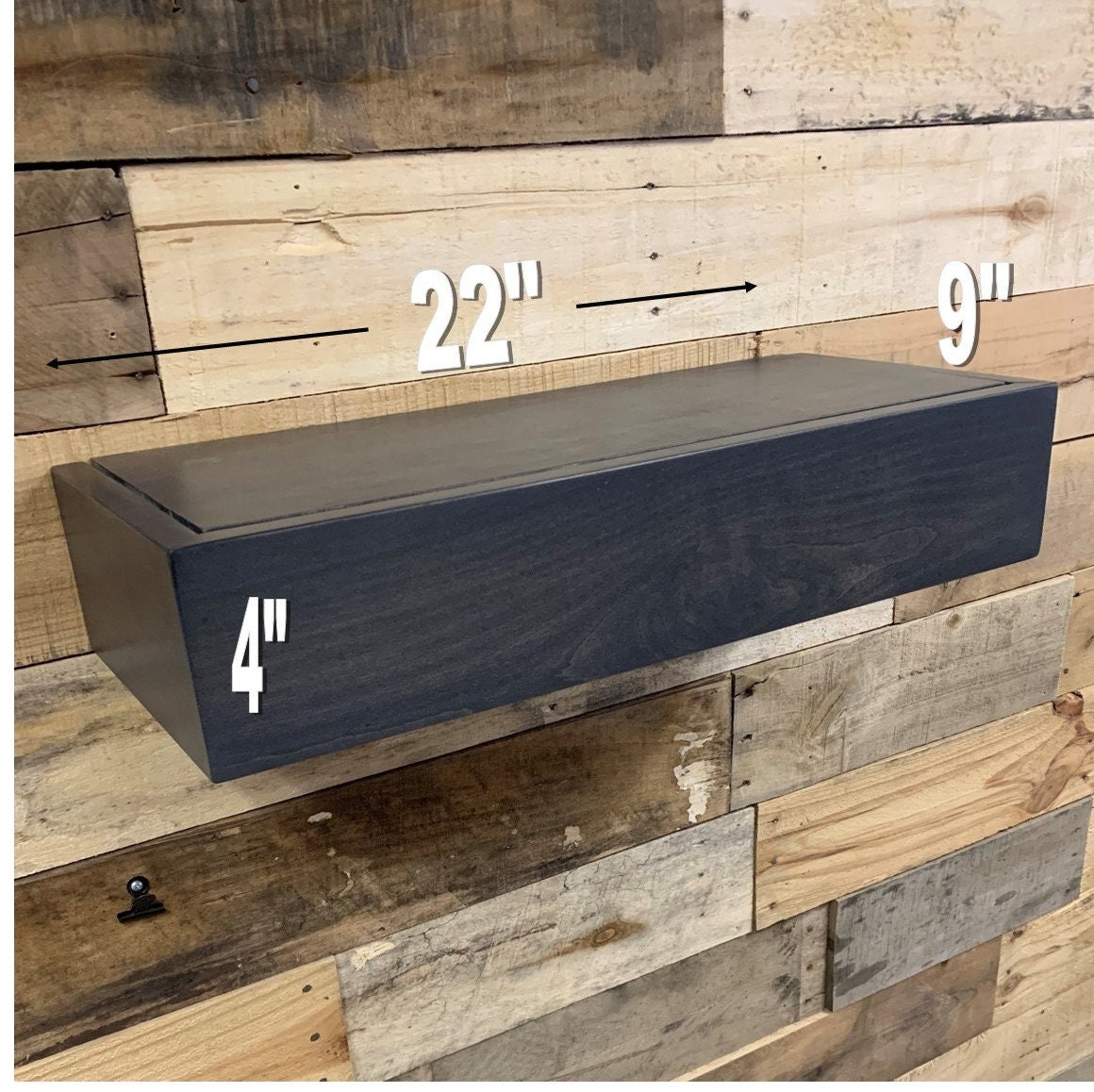 22" Secret Shelf, Hidden Storage , Floating Shelf, Gun Storage - Etsy