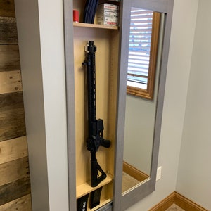 MIRROR SAFE - Hidden Storage Mirror, In-wall Gun Safe, Concealment ...