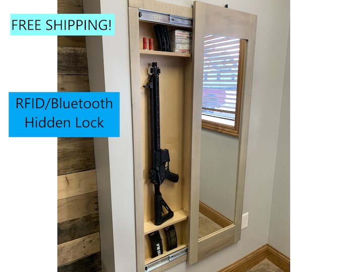 MIRROR SAFE Hidden Storage Mirror In-wall Gun Safe - Etsy