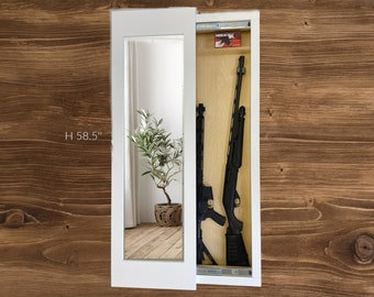 MIRROR SAFE Hidden Storage Mirror, In-wall Gun Safe, Concealment ...
