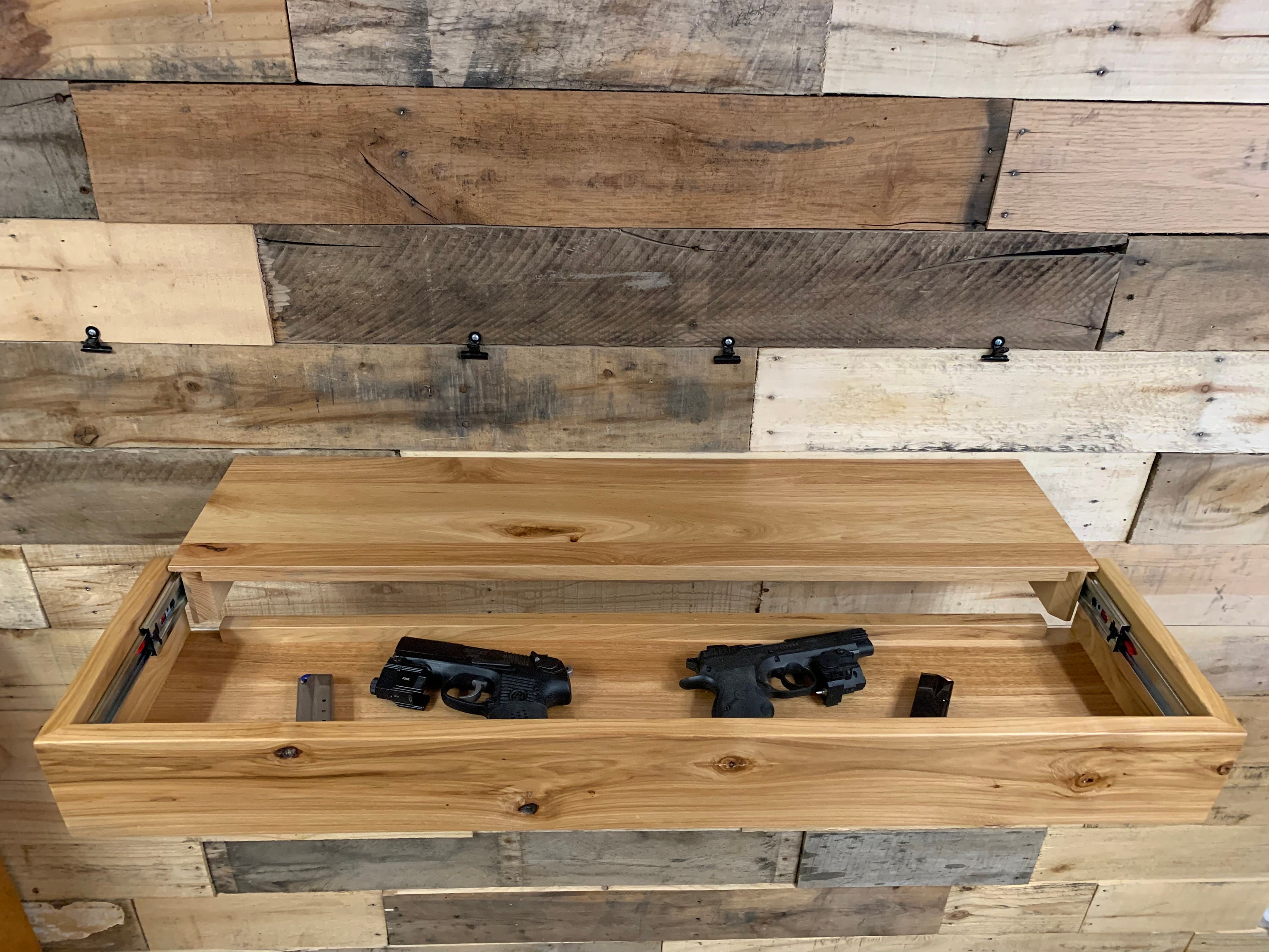 38" Secret Shelf, Hidden Storage , Floating Shelf, Gun Storage - Etsy