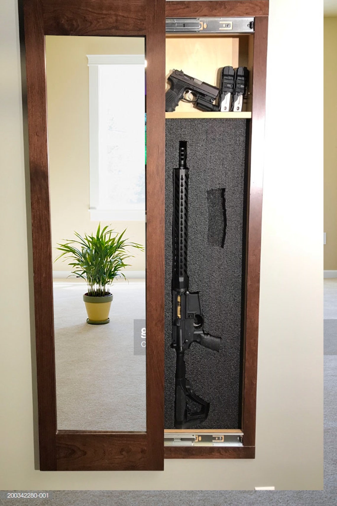 MIRROR SAFE Hidden Storage Mirror In-wall Gun Safe - Etsy