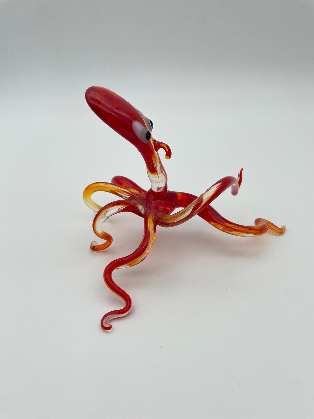 Vintage Pirelli Red Glass Octopus: Mid-century Lampwork Figurine - Etsy