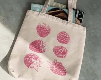 Raspberry Tote Bag - Etsy