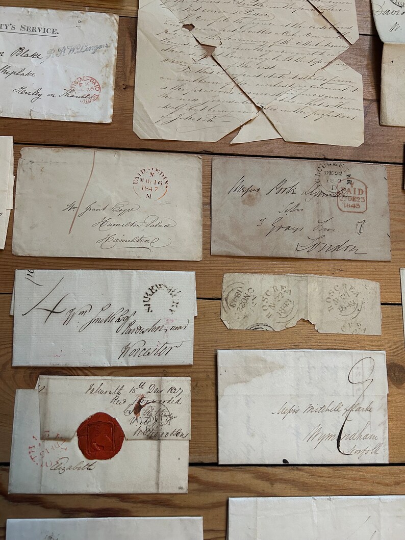 A Collection of Early Pre-stamp GB Postal History Letters and Postmarks ...