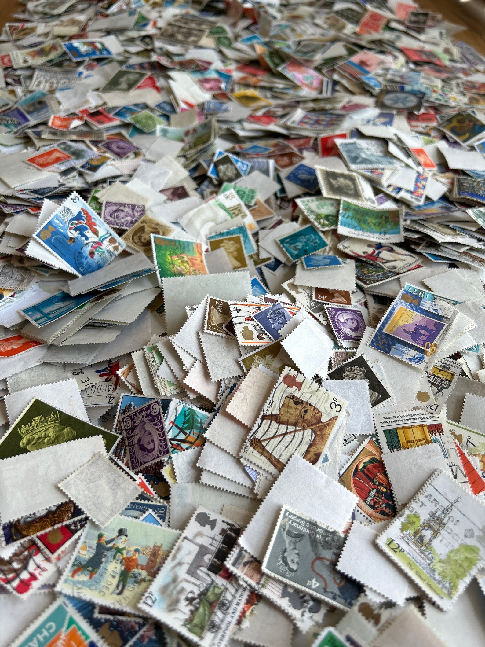GB Stamp Collection of 10,000 Vintage Stamps off Paper. - Etsy