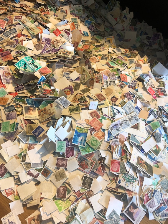 World & GB Stamp Mix 2000 Stamps off Paper Vintage to - Etsy