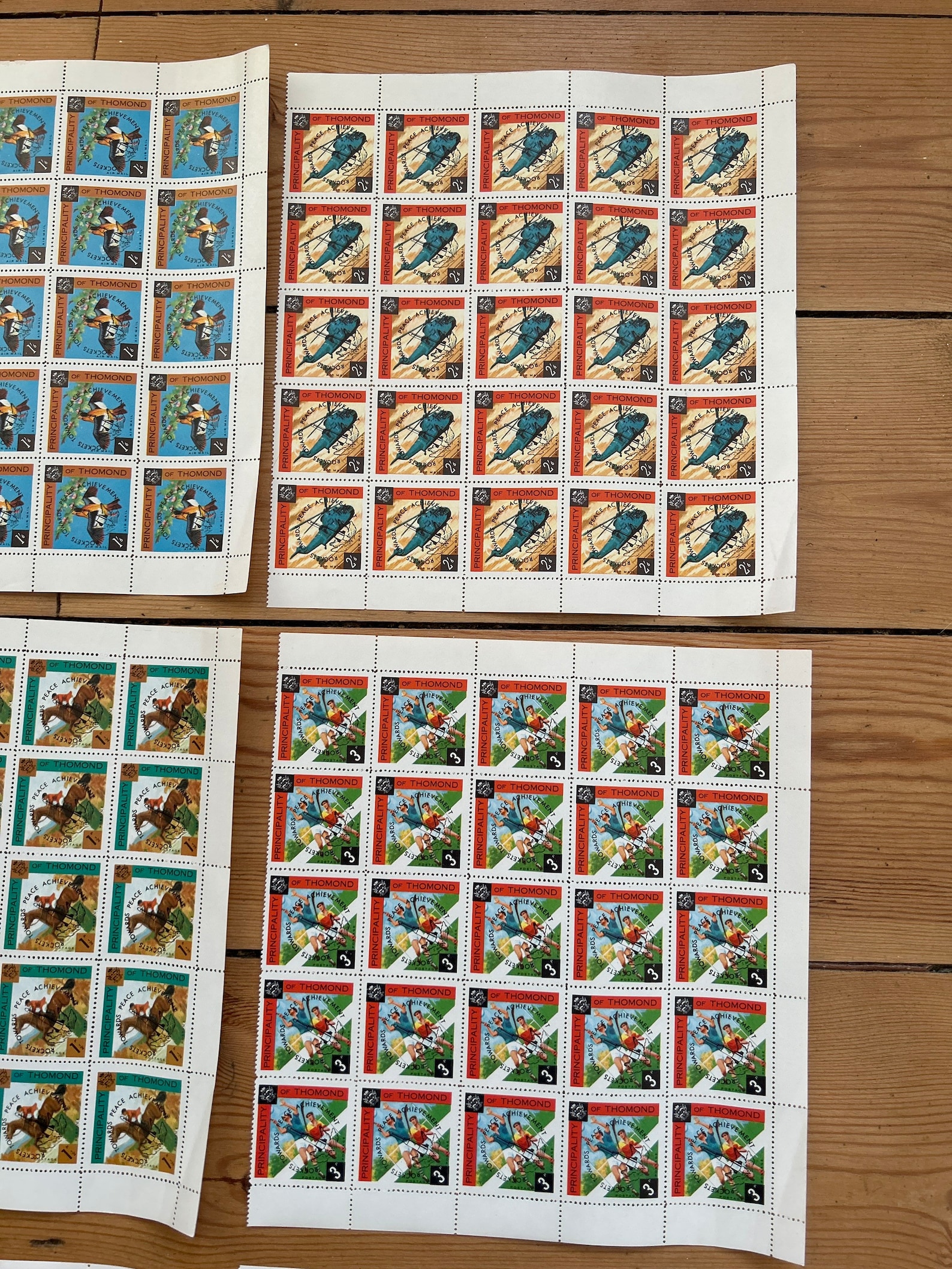 Principality of Thomond Eire Cinderella Stamps. Half Sheets 1960s ...