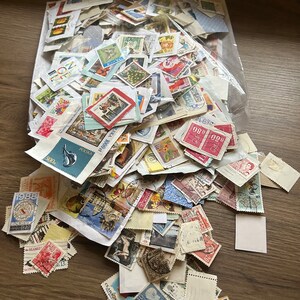 Stamp Collector Sorting Box - Mixed World Stamps, Leaves and Covers ...