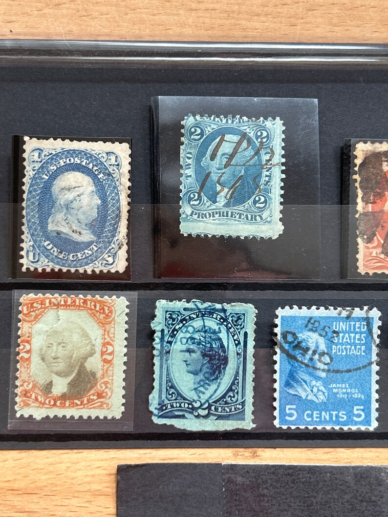 US Postage Vintage Stamp Collection Including Black Jack - Etsy