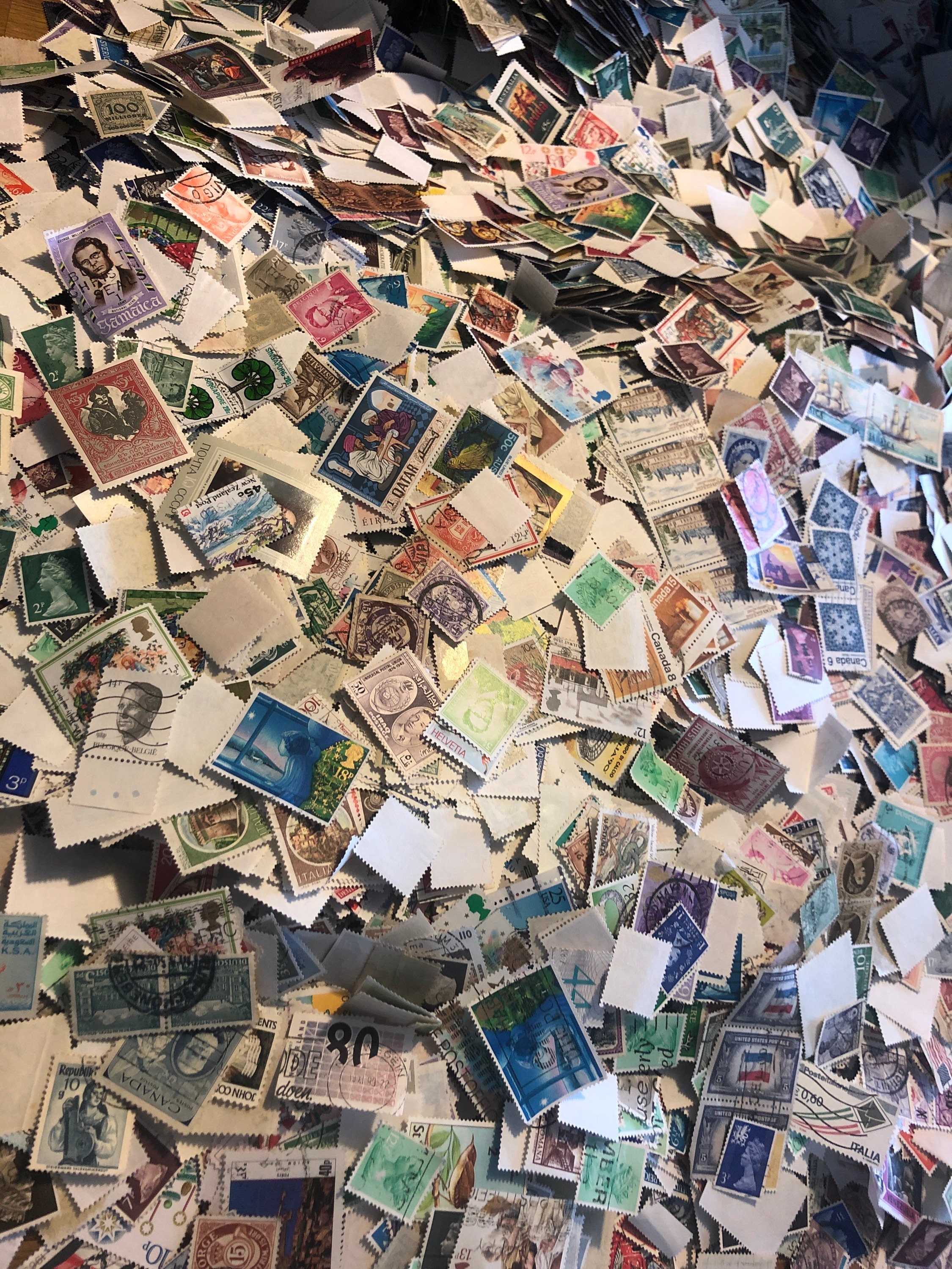 World & GB Stamp Mix 2000 Stamps, off Paper, Vintage to Modern. - Etsy