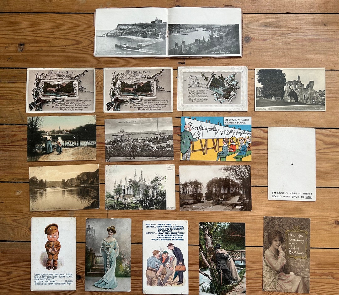 A Collection of Vintage Postcards and Lettercard With Stamps. King ...