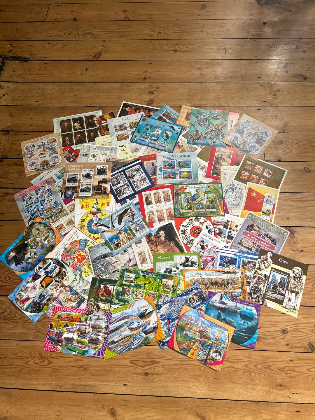 Stamp Mini Sheet Collection of 60 Mini Sheets, Mint and CTO, All ...
