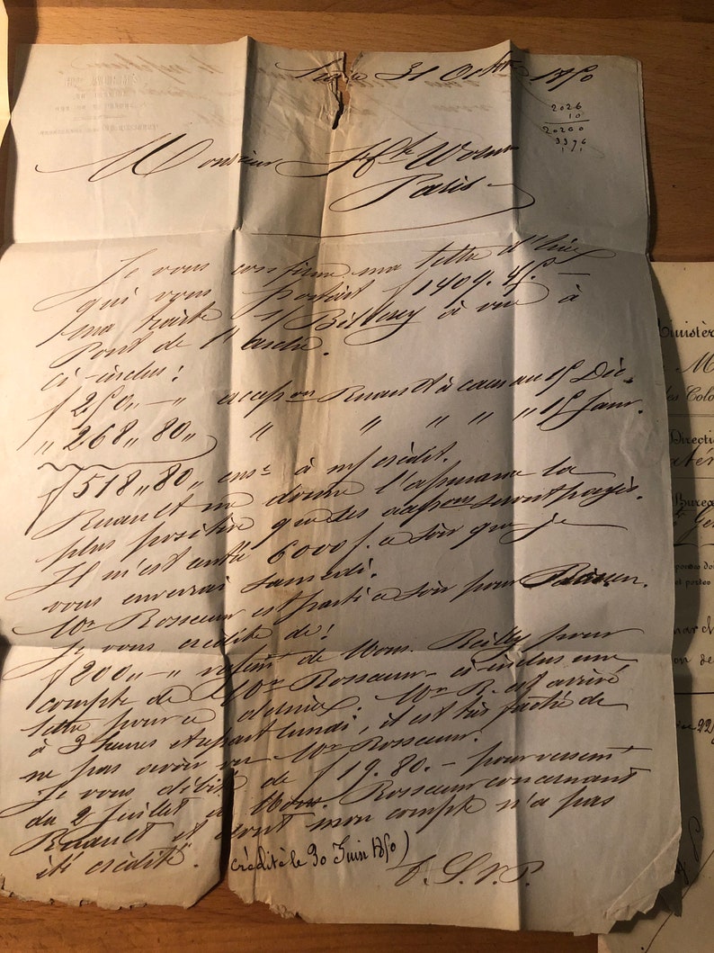 A Collection of 1800s French Postal History With Dates From - Etsy