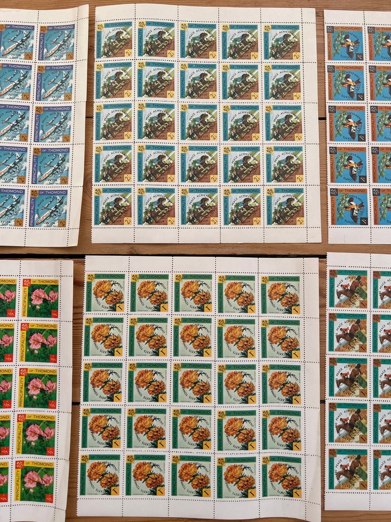 Principality of Thomond Eire Cinderella Stamps. Half Sheets 1960s ...