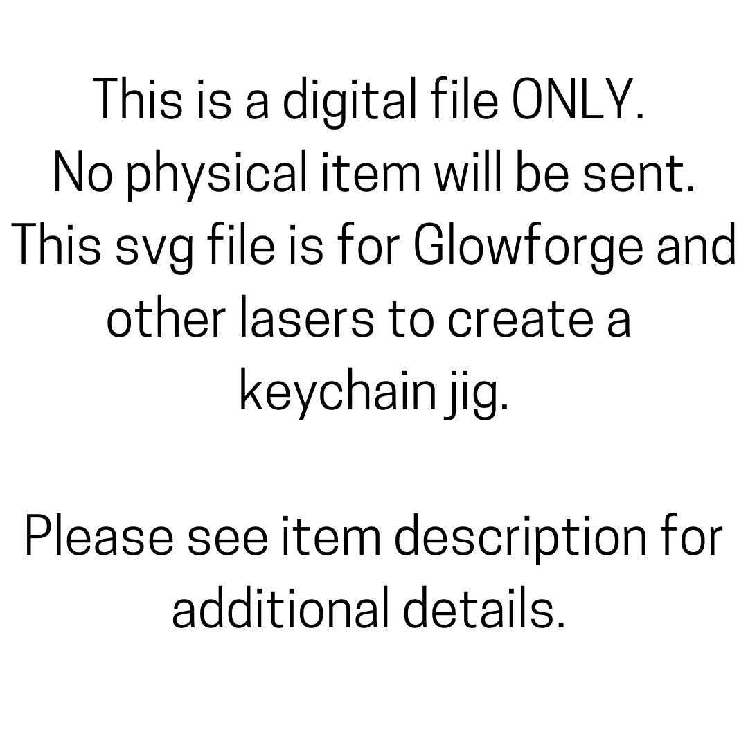 Jig SVG File for Laserable Leatherette Keychains Glowforge Cut | Etsy ...