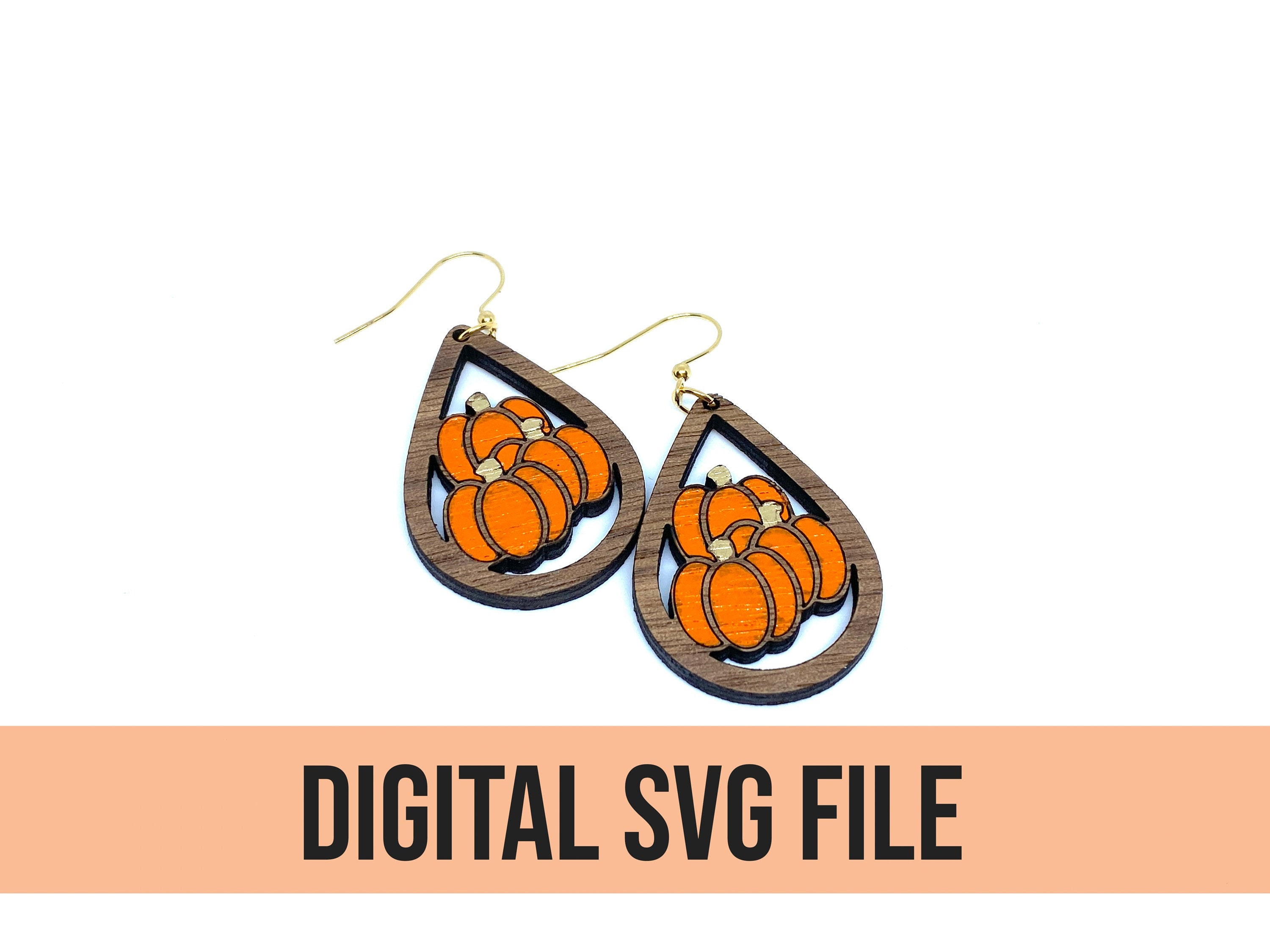 Fall Earrings SVG Digital SVG File for Laser Halloween | Etsy