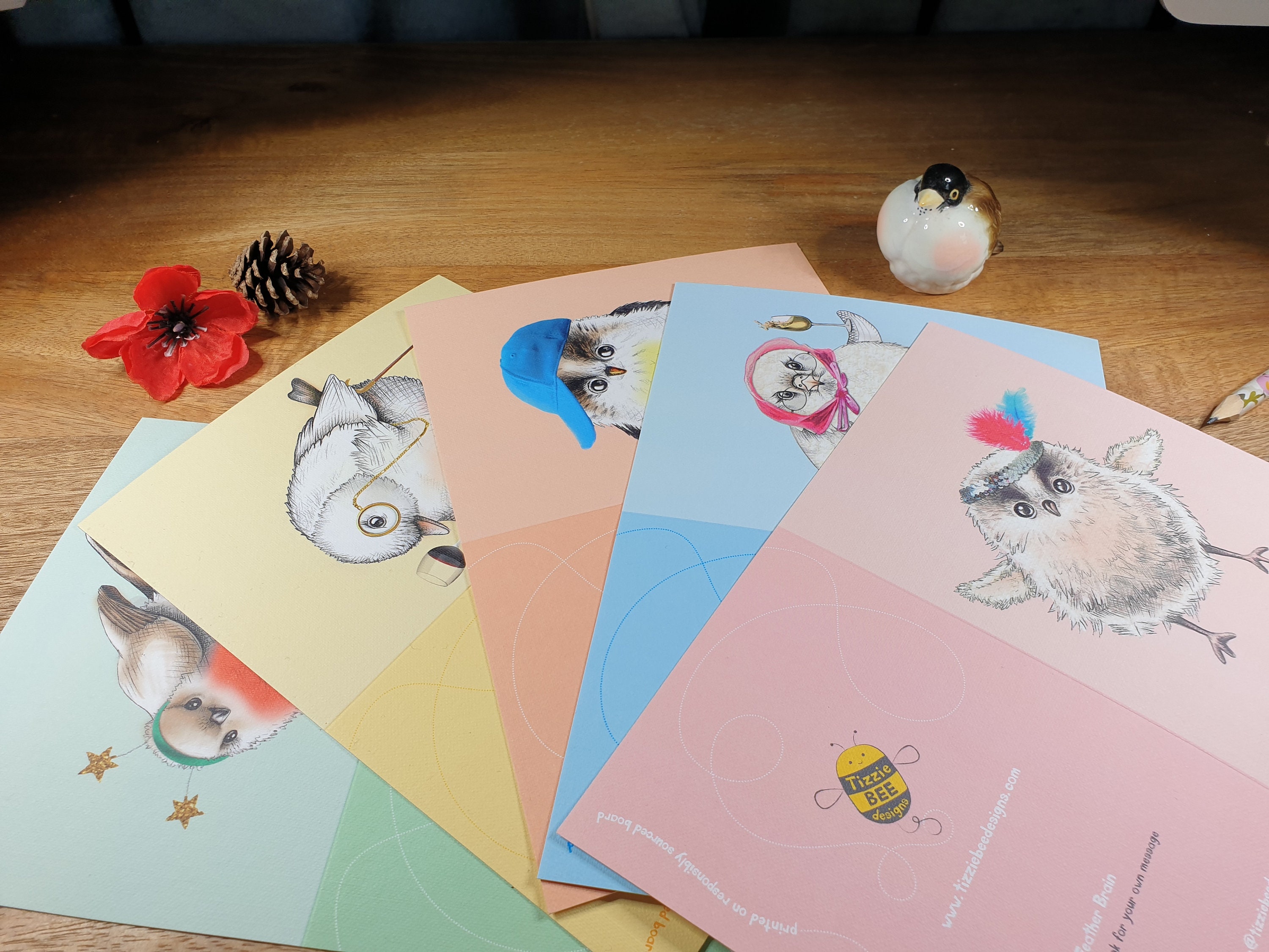 Bird Birthday Card. Baby Bird Card. Pink Bird Card. Feather - Etsy