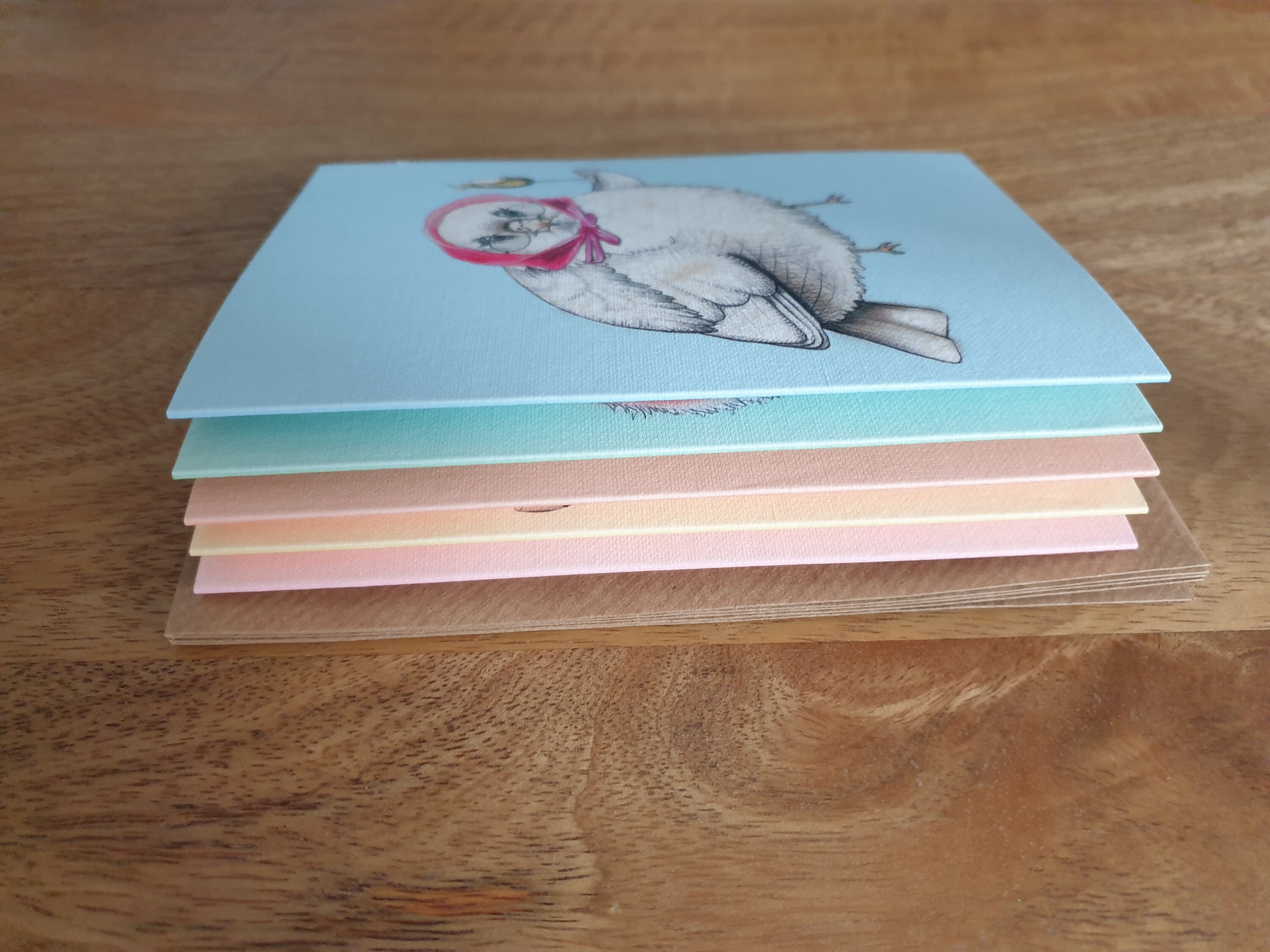 Bird Birthday Card. Baby Bird Card. Pink Bird Card. Feather Brain Card ...