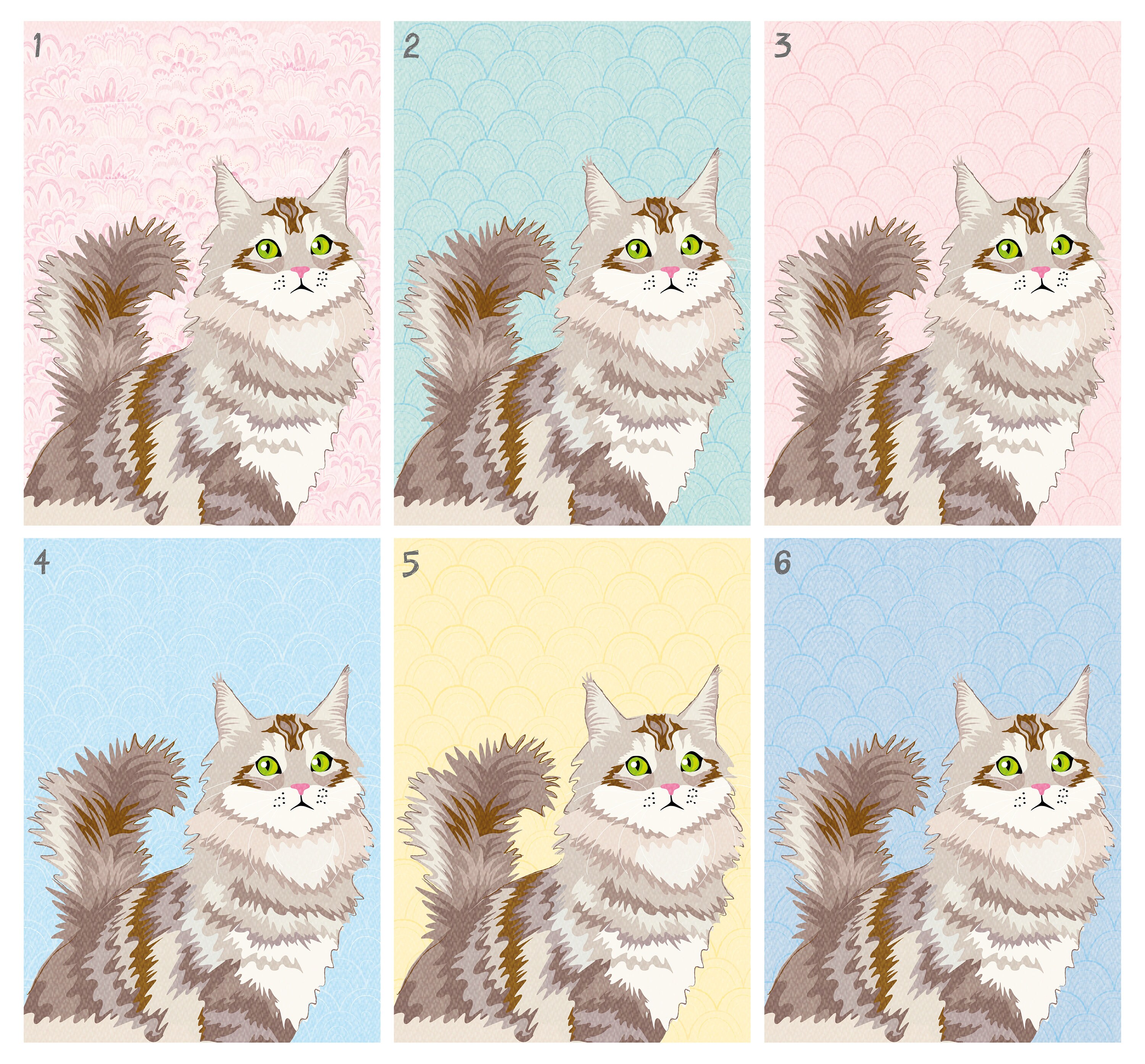 Long Haired Tabby Cat Print, Tabby Cat, Cat Wall Art, Cat Lover Gift ...