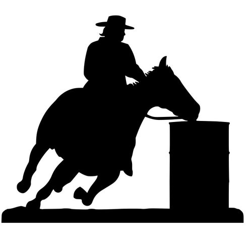 Barrel Racer Monogram Dxf/svg Bad Dog Metalworks Digital - Etsy