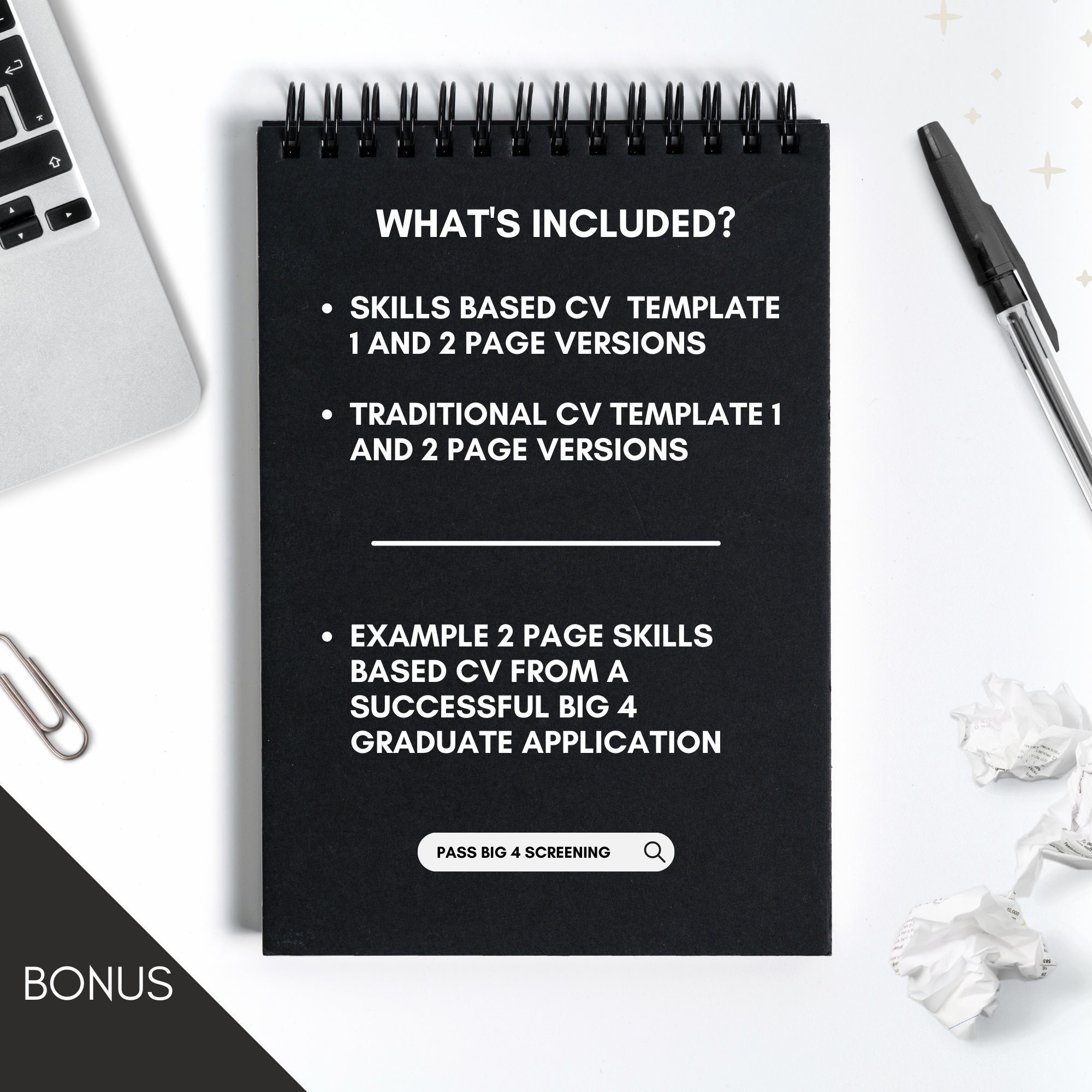 CV TEMPLATE Resume Word Big 4 SUCCESSFUL Example | Professional ...