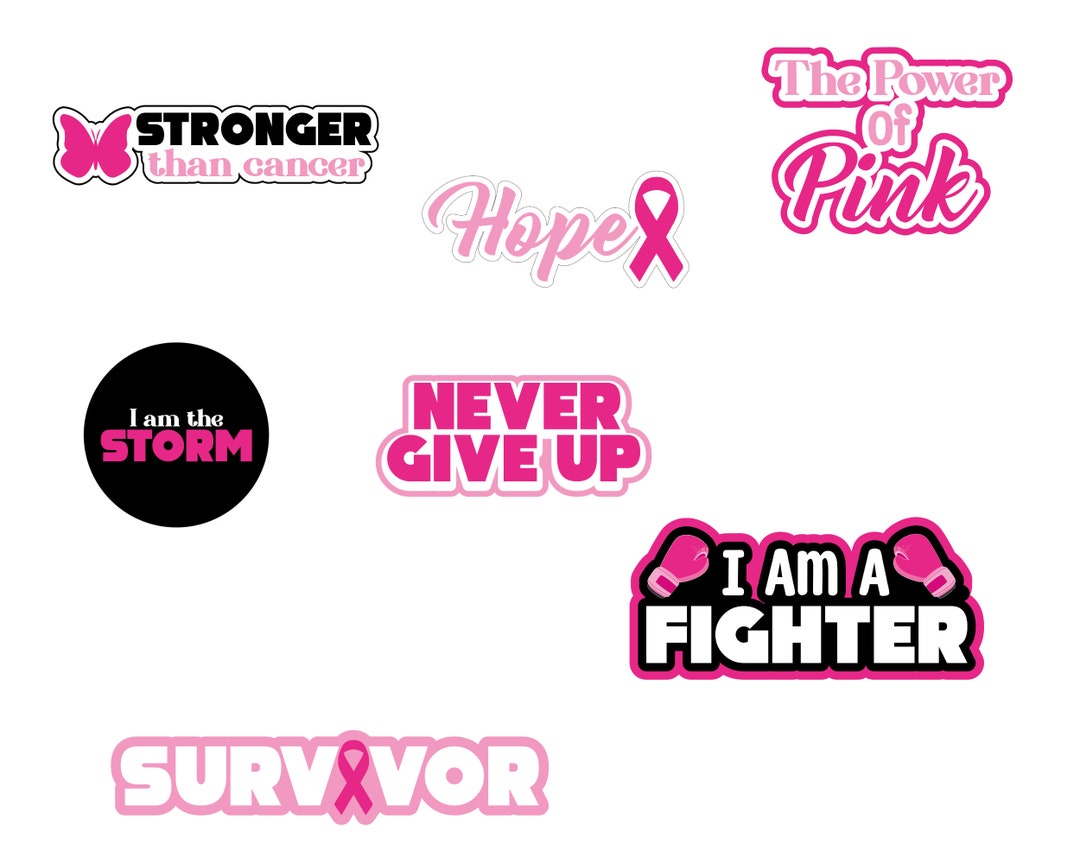 7 Breast Cancer Photo Booth Props PNG, Instant Download Photo Booth ...