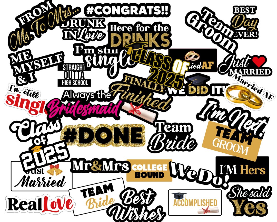 71 Digital Photo Booth Props Bundle, Printable Party Props, Photo Booth ...