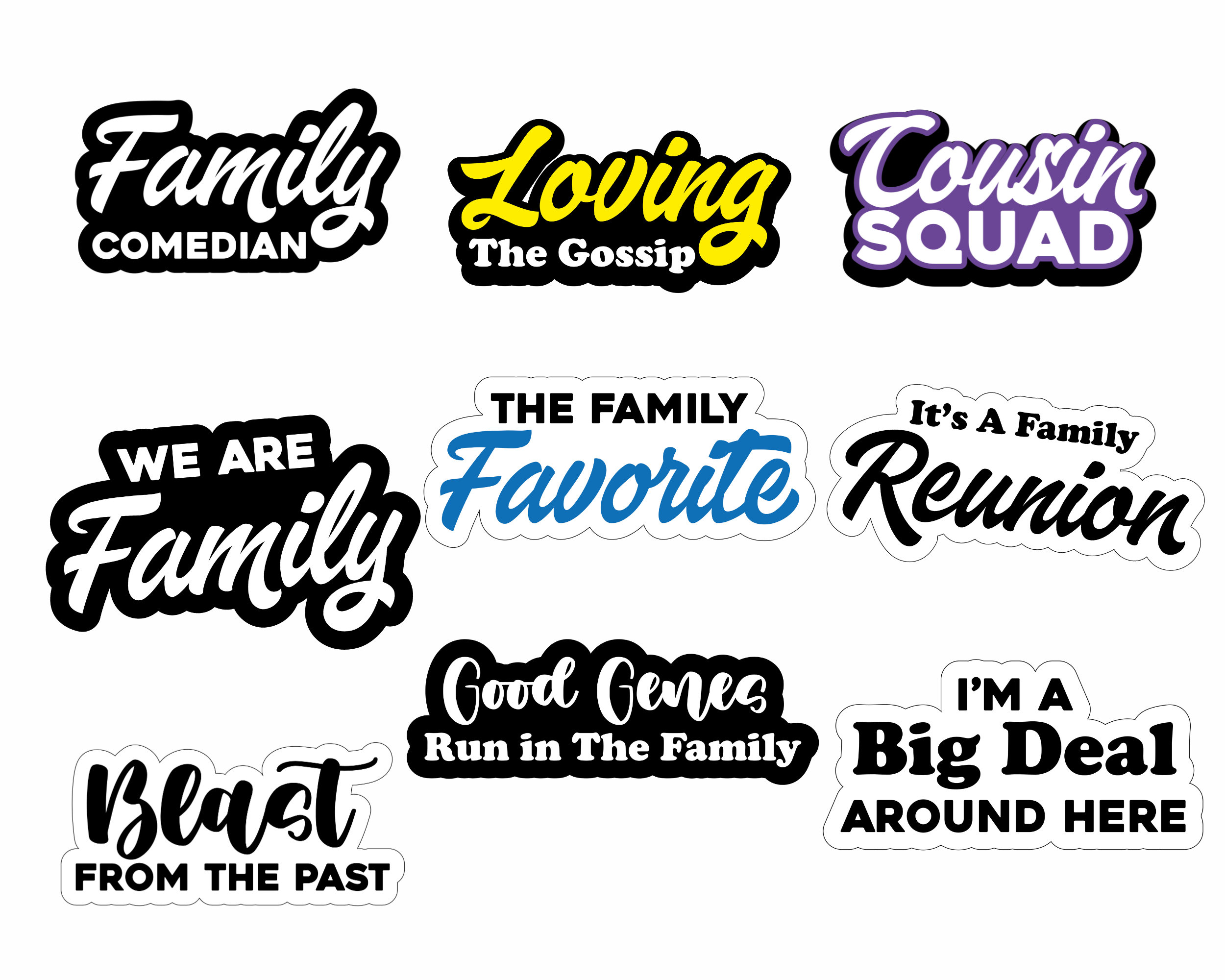 Family Reunion Digital Photo Booth Props PNG, Instant Download, Photo ...