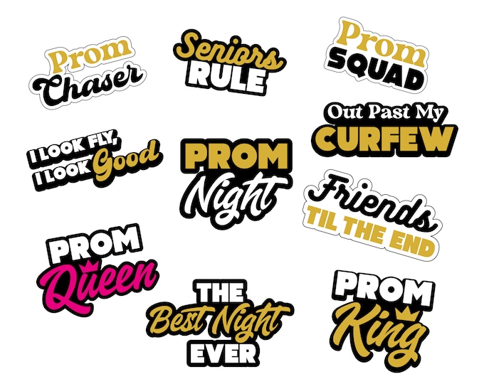 Funny Prom Photo Booth Props - Prom Party Photo Booth Prop Kit - Prom ...