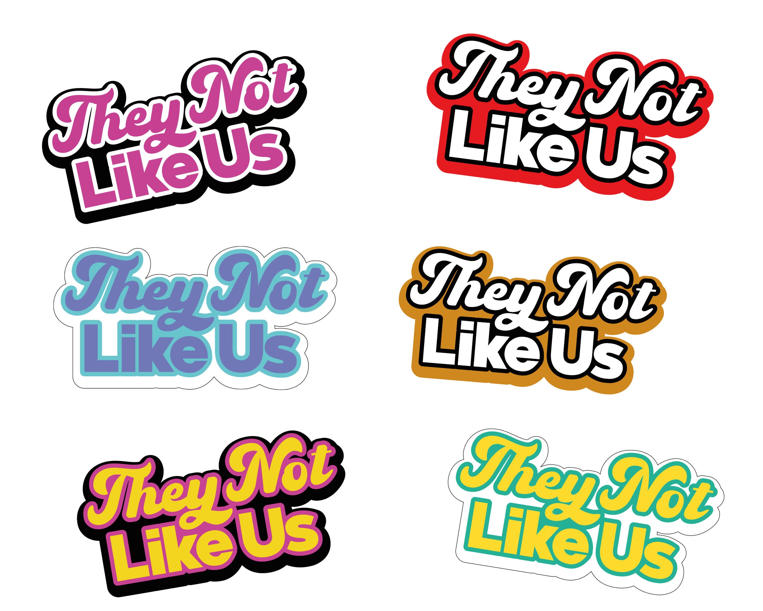 6 They Not Like Us Digital Photo Booth Props PNG, Instant Download ...