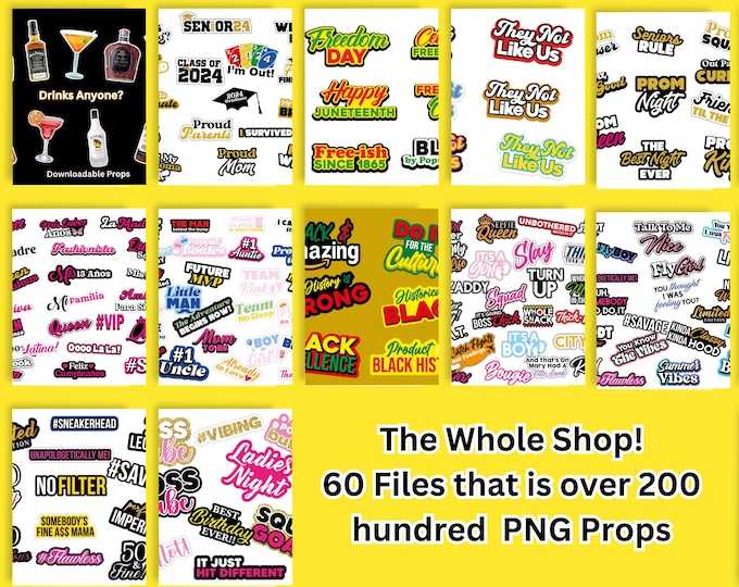 Wedding Digital Photo Booth Props, Instant Download Photo Booth Props ...