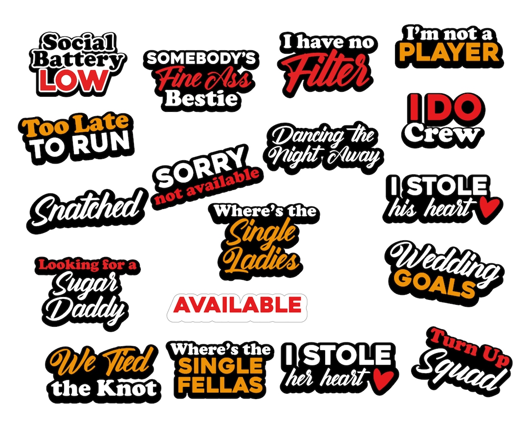 Wedding Digital Photo Booth Props, Instant Download Photo Booth Props ...