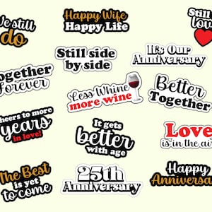 Anniversary Party Photo Booth Props, Wedding Anniversary, Celebration ...