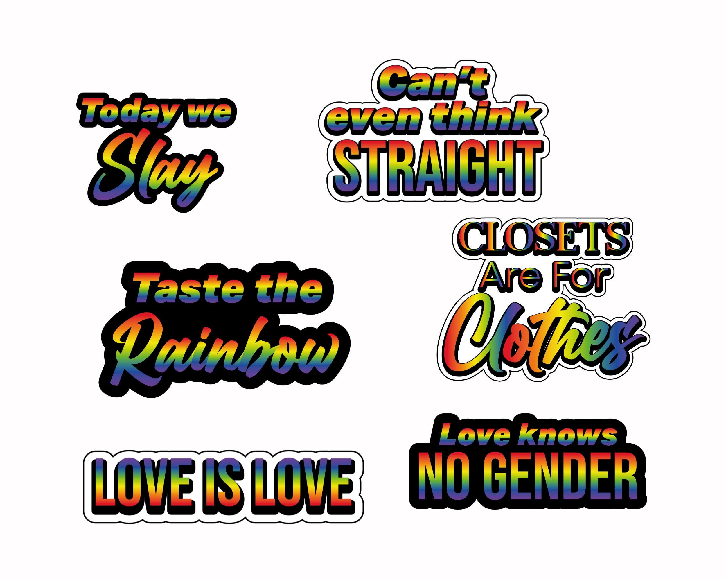 Funny LGBTQ+ Pride Photo Booth Props | Party Celebration Signs (instant ...