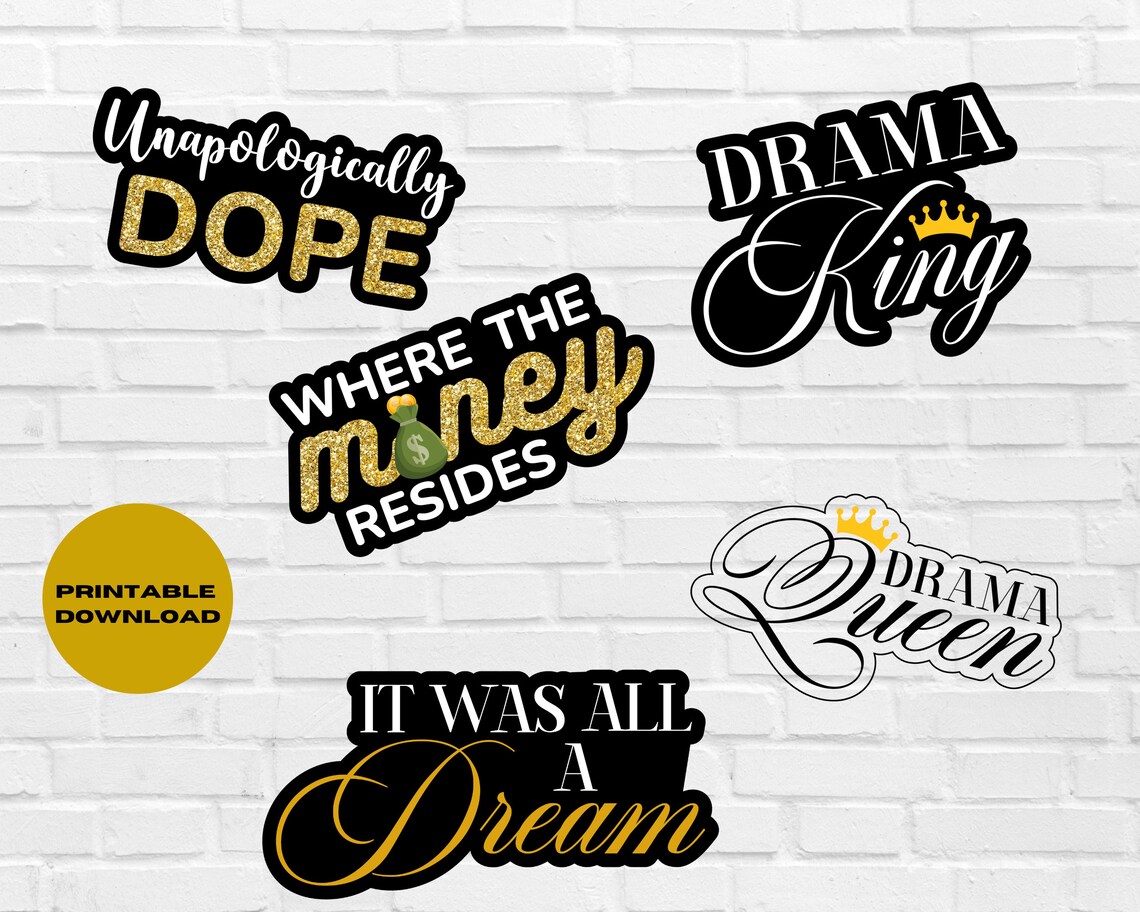 5 Photo Booth Props PNG Instant Download Photo Booth Props - Etsy