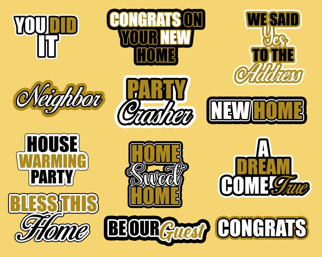 House Warming Photo Booth Props | Party Photo Props | Party Printables ...