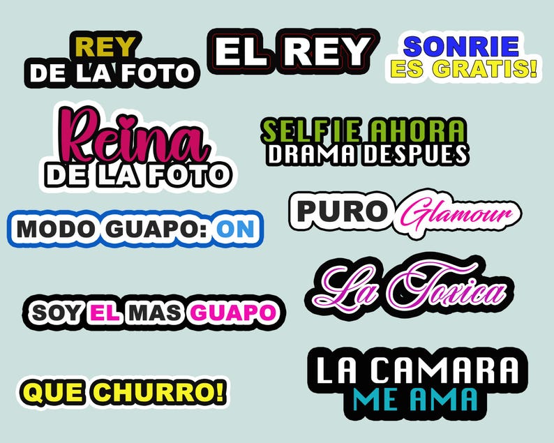 Spanish Photo Booth Props, Party Photo Props, Spanish Themed Props ...