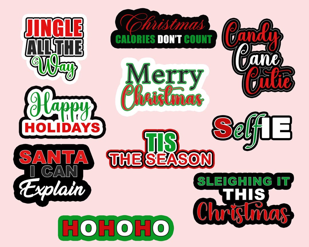 Christmas Party Photo Booth Props | Holiday Decor | Digital Downloads ...